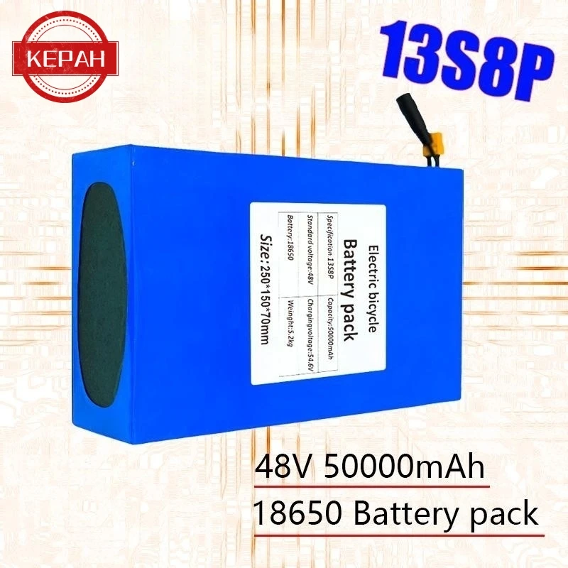 13S8P-48V-50000mAh-battery-18650-13S8P-Lithium-Battery-Pack-1000W-electric-bicycle-battery-Built ...
