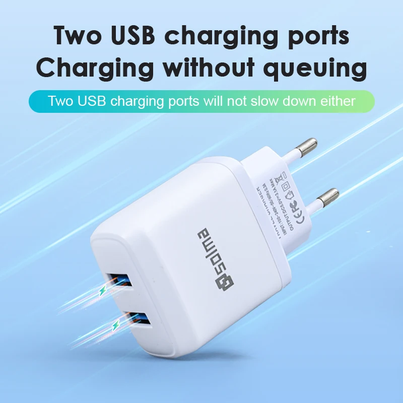 2-Ports-USB-Charger-White-EU-Standard-Plug-Mobile-Phone-Charging-for ...