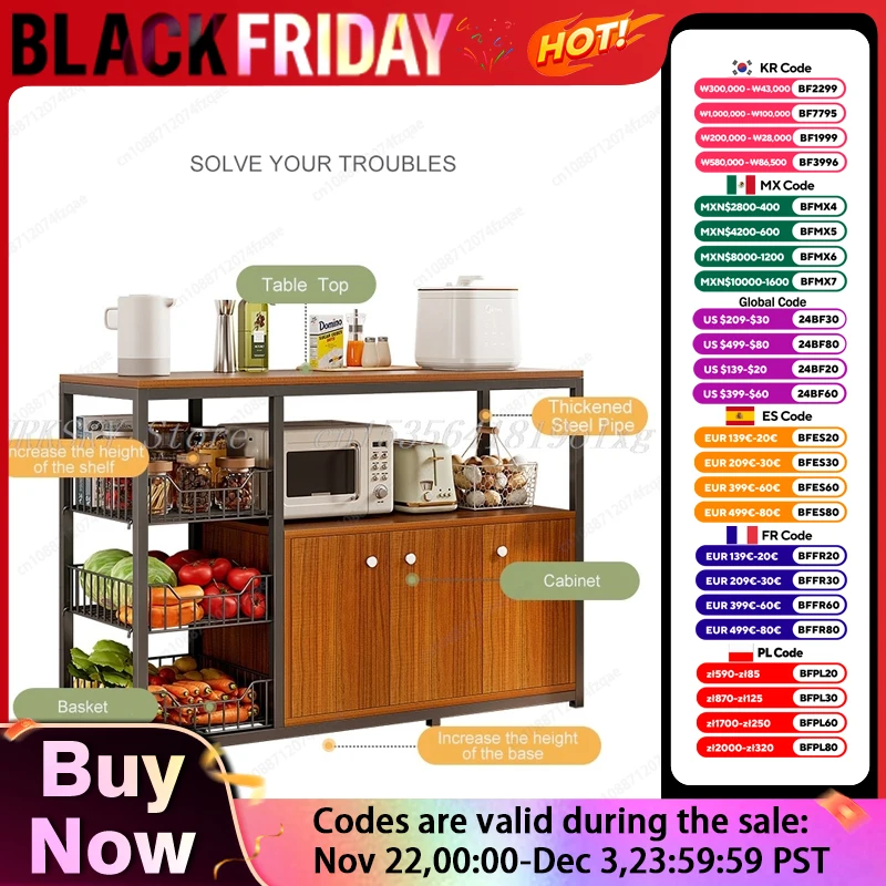 Kitchen-Storage-Cabinet-Shelf-Floor-standing-Multi-layer-Fruit-And ...