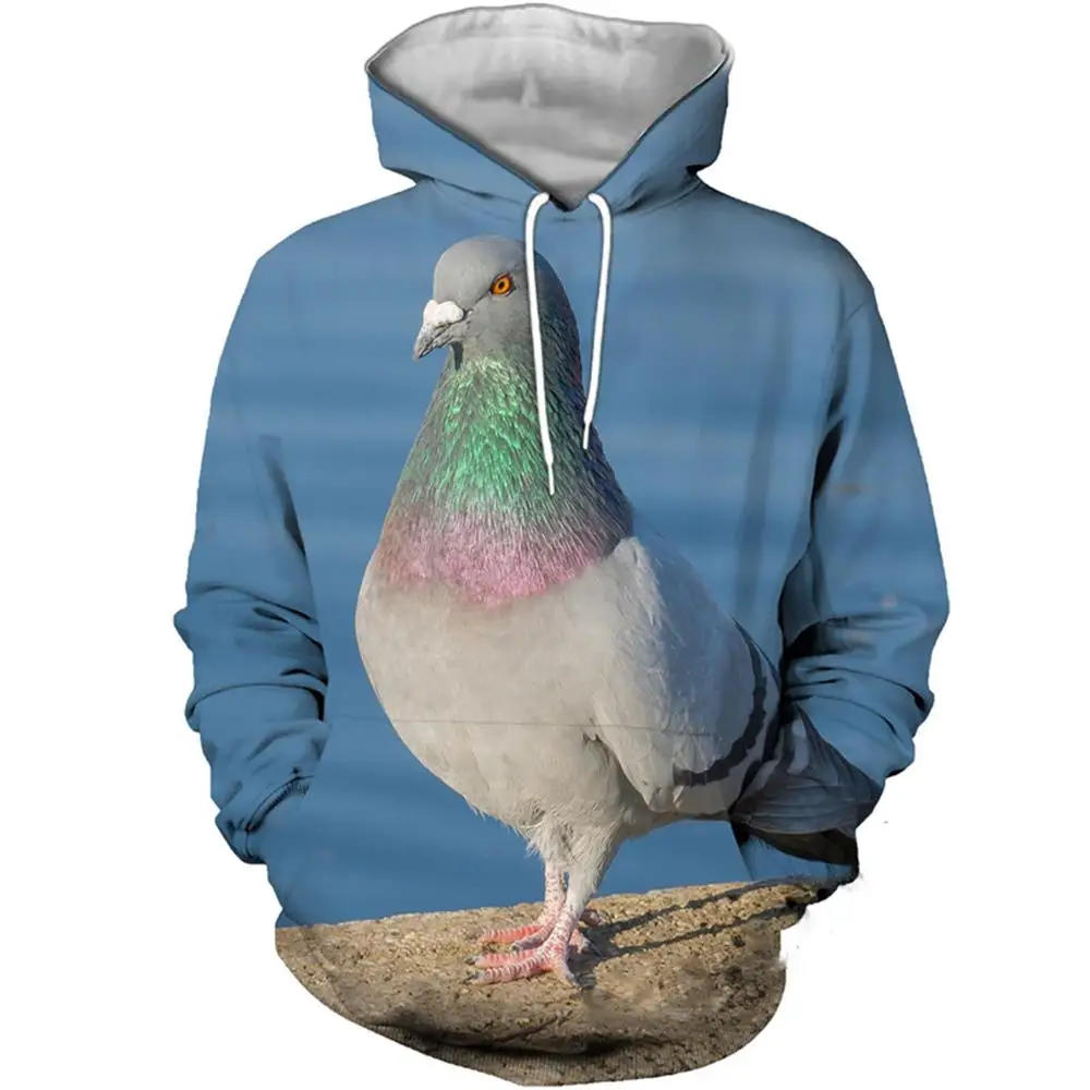 Sudadera-con-capucha-de-Paloma-para-hombre-y-mujer-ropa-de-calle-con ...