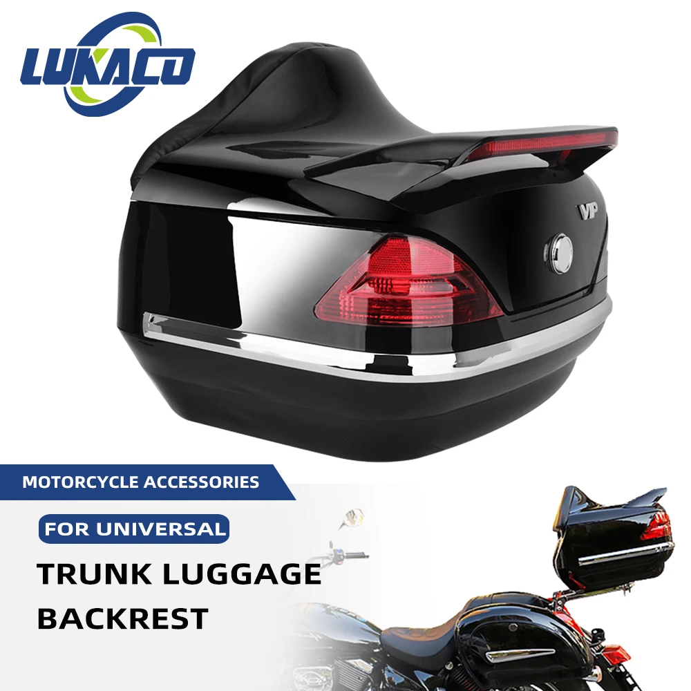 Secure-Latch-Motorcycle-Rear-Storage-Luggage-Trunk-W-Lock-Scooter ...