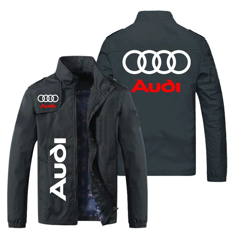 2023 neue Männer der Jacke Audi Auto Logo Druck Motorrad Jacke Casual ...