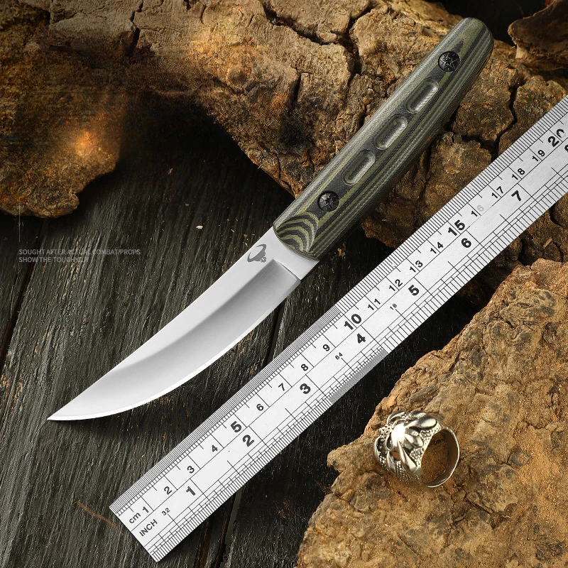 Steel-Camping-Fixed-Blade-Hunting-Knife-for-Men-Self-Defense-Military ...
