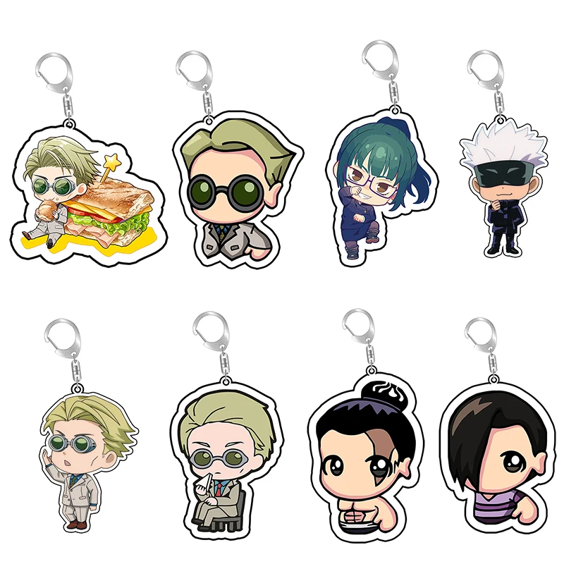 Jujutsu-Kaisen-Cute-Anime-Acrylic-Key-Chain-Ring-Satoru-Gojo-Figure ...