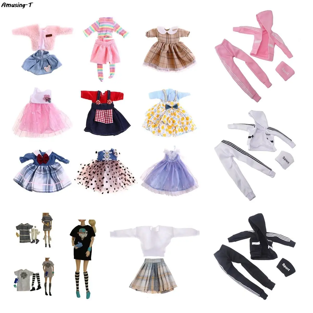 New-1-6-29-30cm-Dolls-Clothes-Baby-Doll-College-Style-Uniform-Dress ...