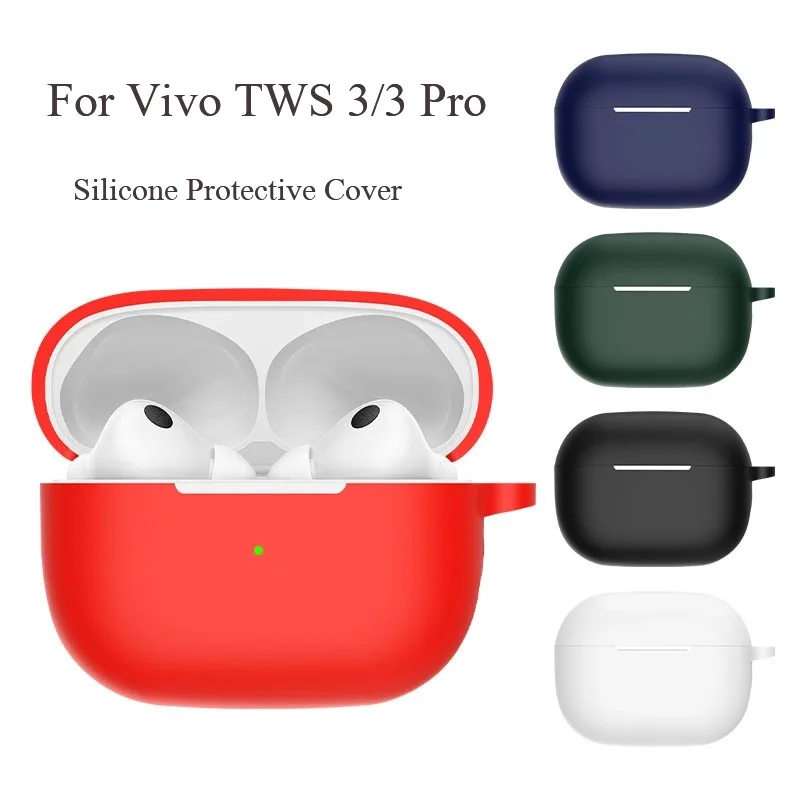 For-Vivo-Tws3-Tws-3-Pro-Case-Solid-Color-Silicone-Soft-Earphone ...