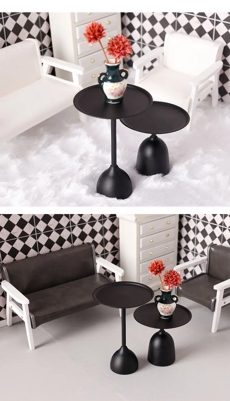 Металлический чайный столик 1/12 для кукол OB11 | AliExpress