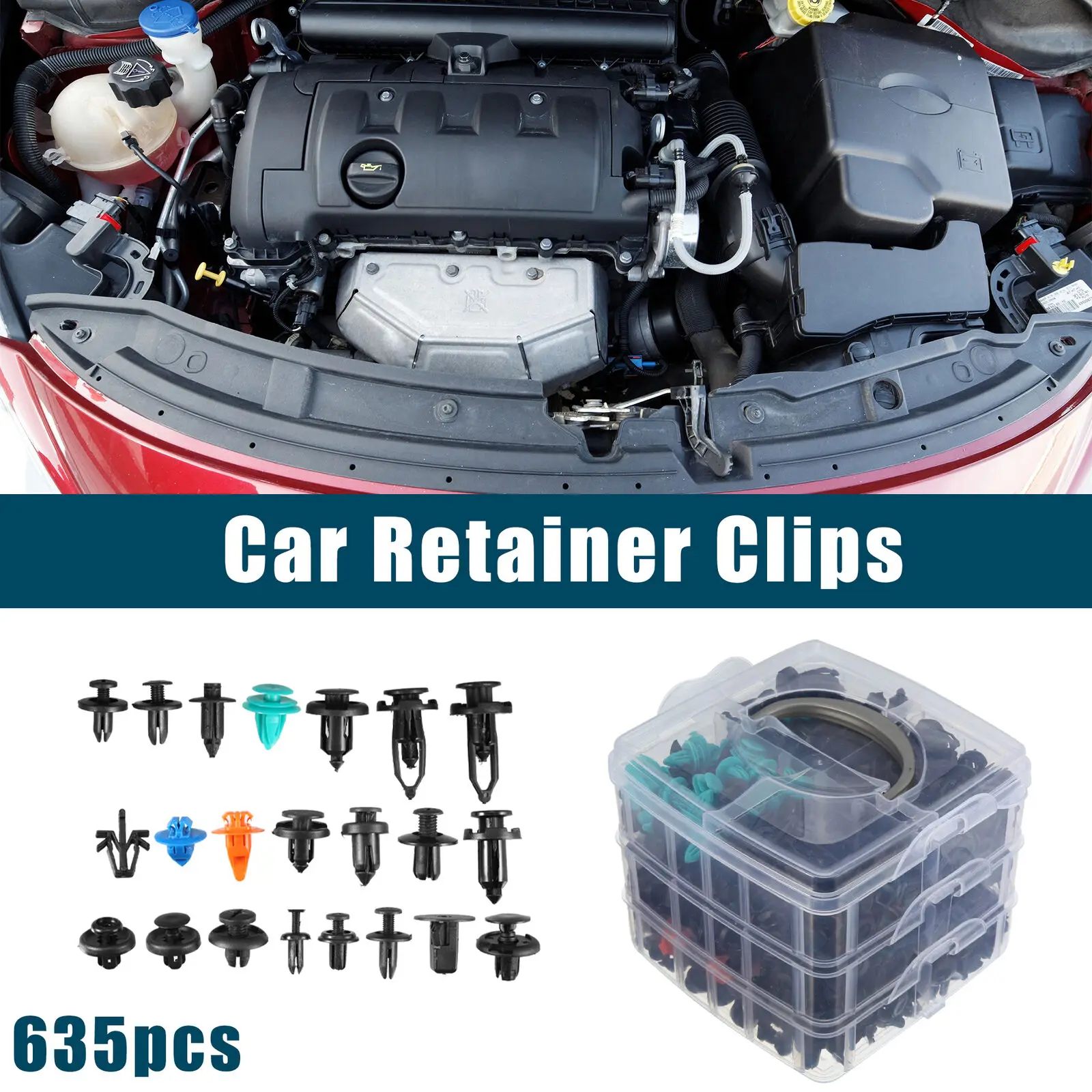 645PCS Plastic Retainer Clips Car Fasteners Clip Auto Accessories ...