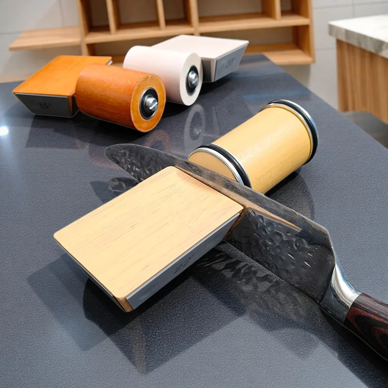 4-Angle Knife Sharpener Kit W/Diamond & Steel Discs, Magnetic Guide (15 ...