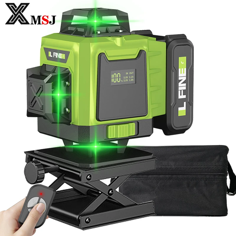 12-16-Lines-4D-Laser-Level-Remote-Green-Beam-Powerful-360-Horizontal ...