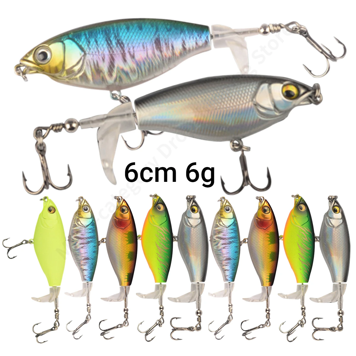 6cm 6g Topwater przynęty Whopper Popper sztuczna przynęta twarde ...