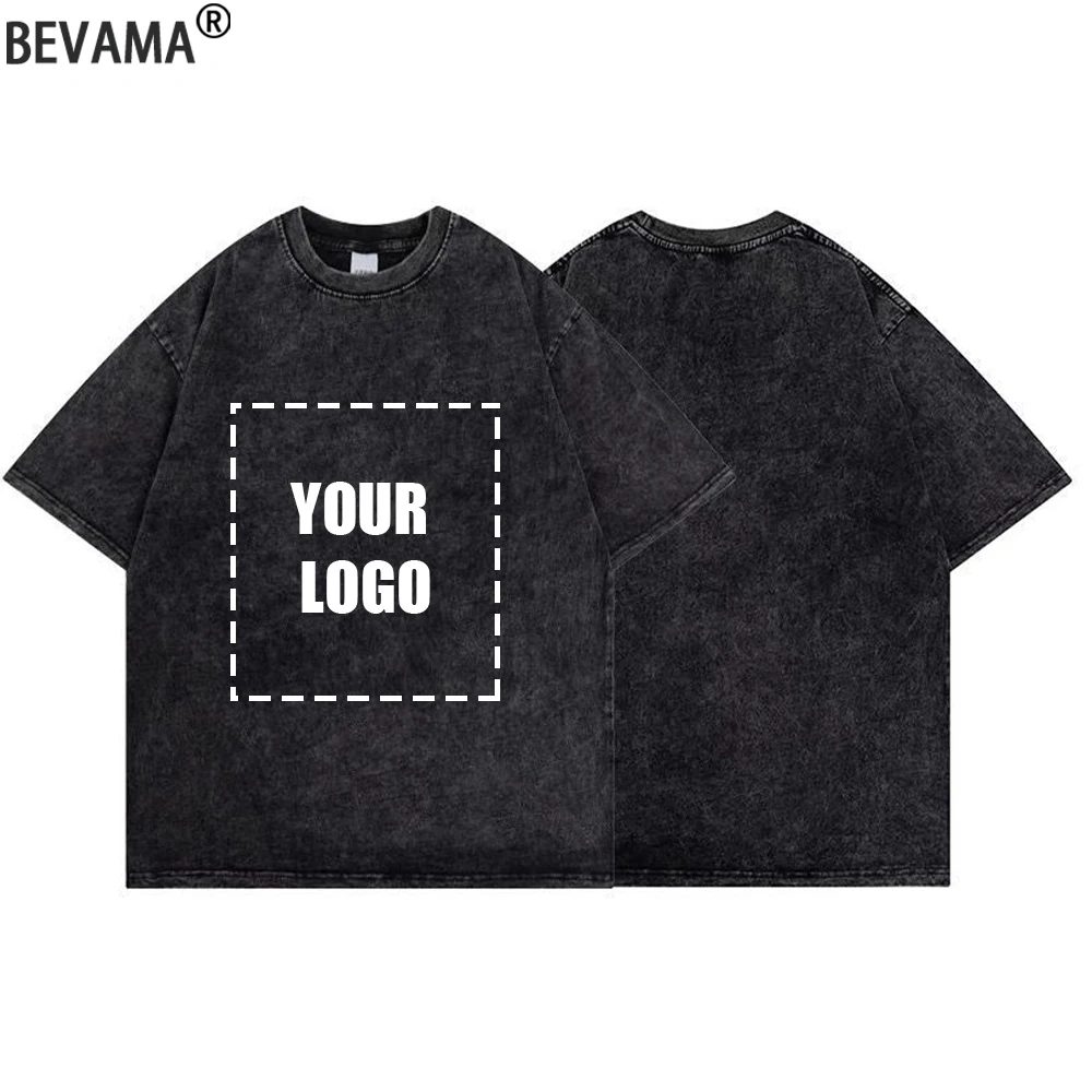 Custom-Vintage-Washed-T-shirts-Men-Women-100-Cotton-Tshirts-Design-Own ...