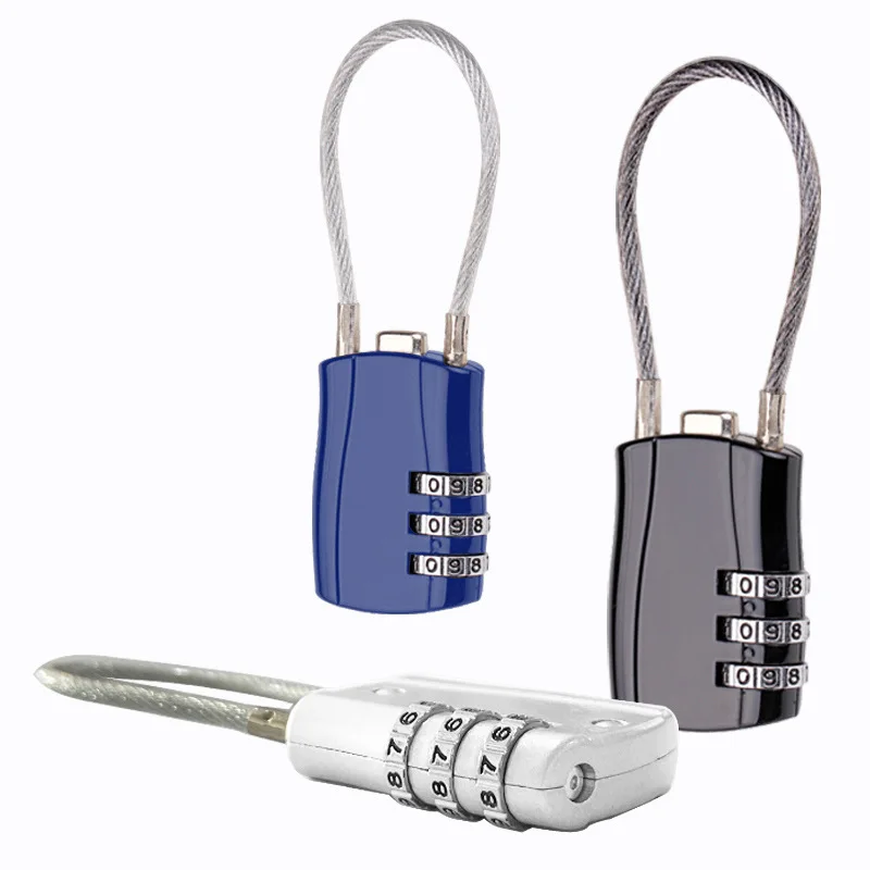 4-Dial-Digit-Secure-Padlock-Cable-Lock-Code-Lock-For-Travel-Luggage ...