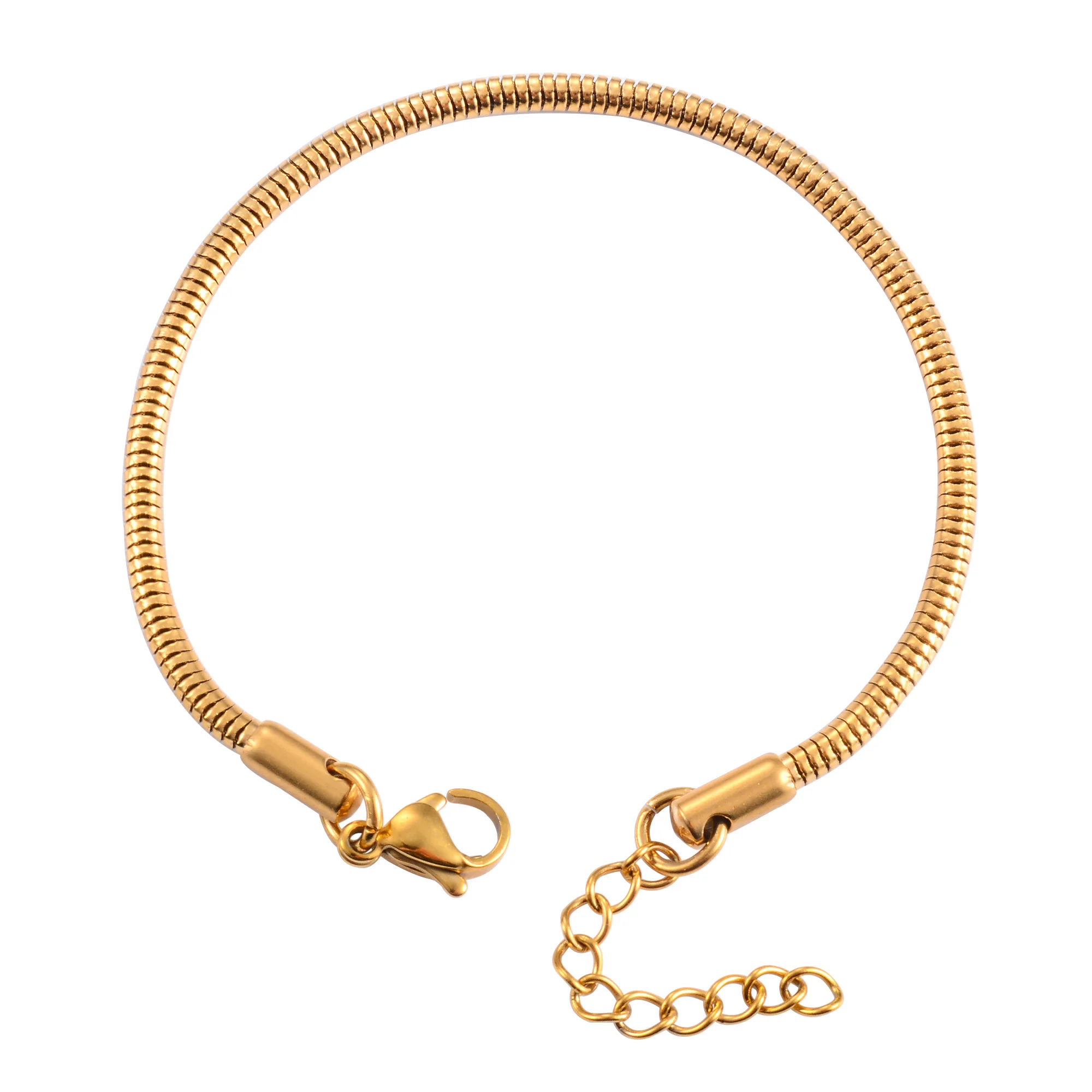 Stainless Steel Round Snake Chain Bracelet for Women Men Ankle Anklet ...