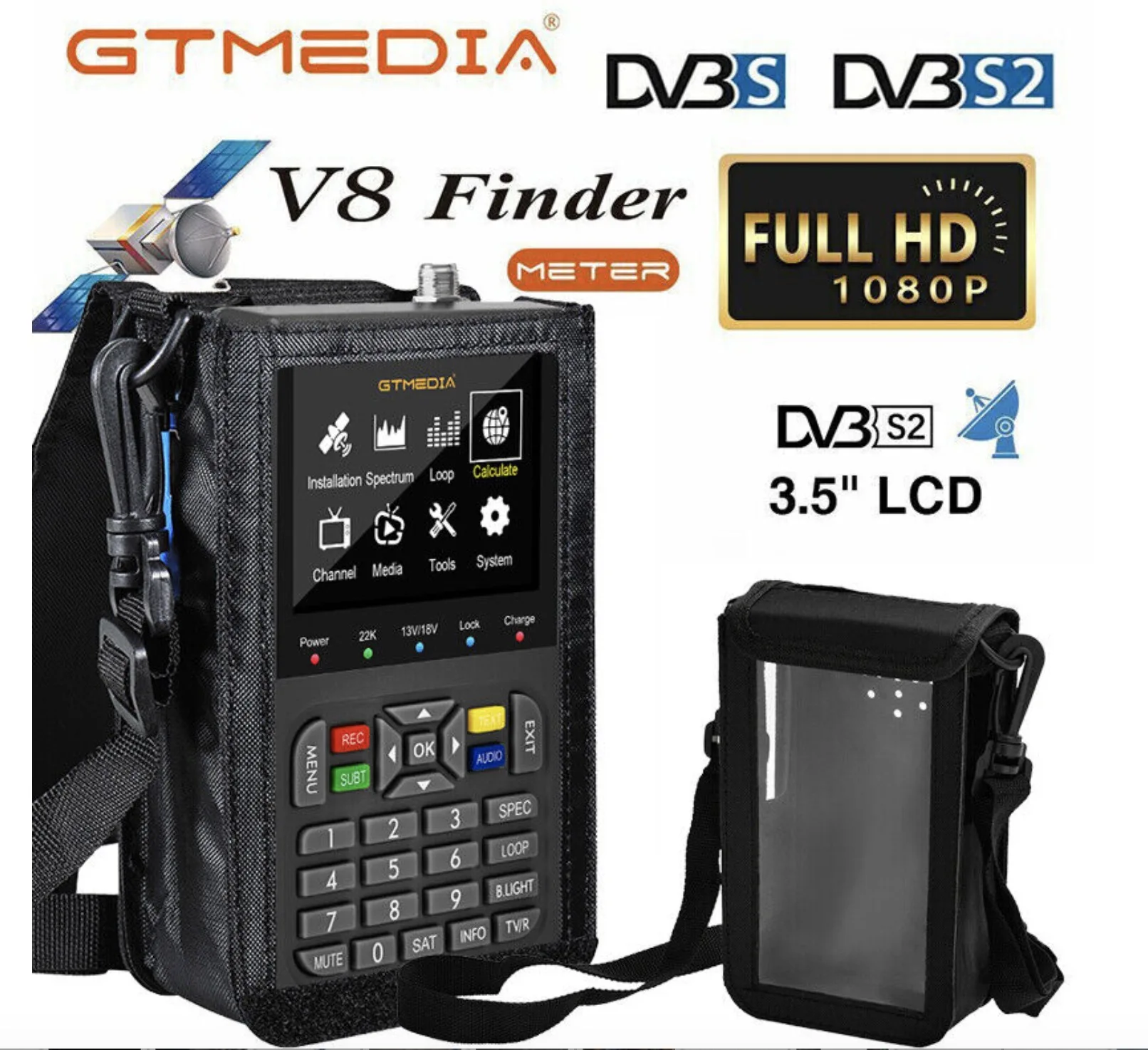 GTmedia-V8-Finder-2-metri-DVB-S2-S2X-H-265-Satellite-meter-Satellite ...