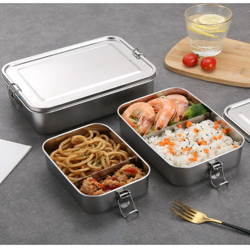 Stainless-Steel-Square-Lunch-Box-Sealed-Insulation-Bento-Box-Student ...