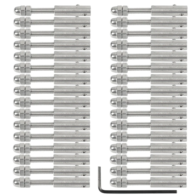 35-PCS-Cable-Railing-Wire-rope-3mm-1-8-Threaded-Stud-Tension-End ...