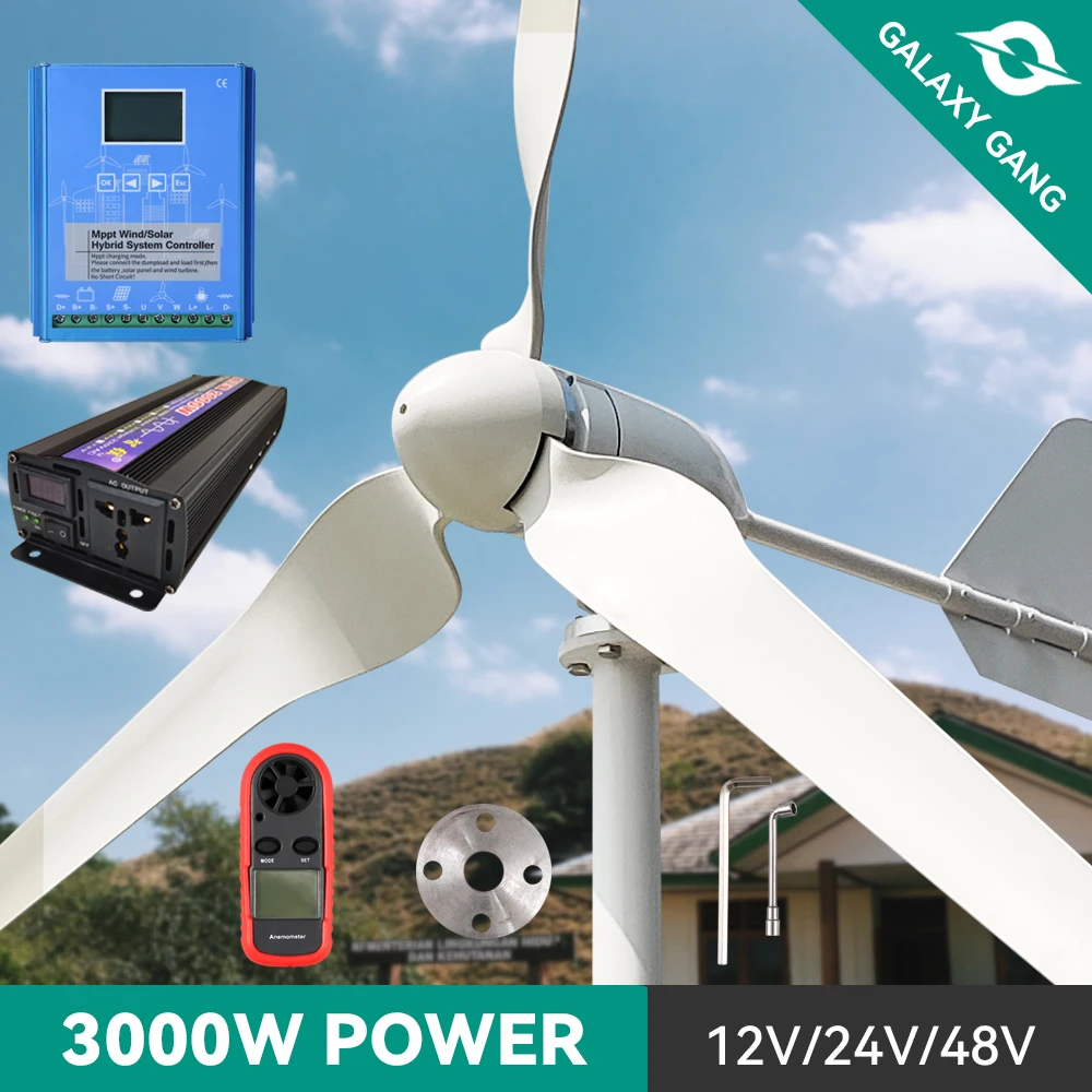 Free Energy Wind Turbine Windmills Water Generator Power 2000w 12v 24v ...