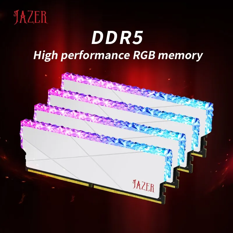 JAZER Memoria DDR5 RGB para ordenador de escritorio, 6400MHz, 16GBX2 ...