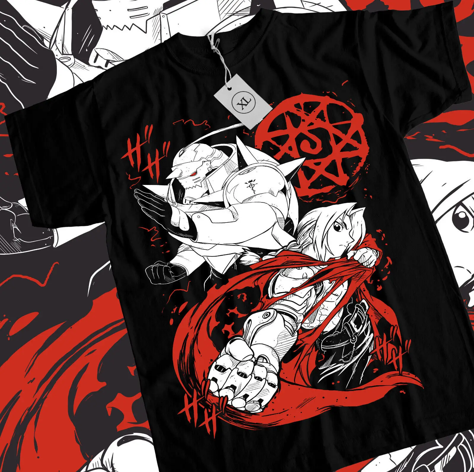 Fullmetal Alchemist T-Shirt Brotherhood Alphonse Elric Black Shirt Tee ...
