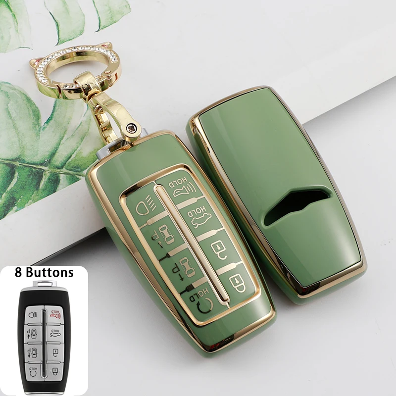 TPU Car Key Case 4 6 8 Button Smart Keyless Entry Remote Control ...