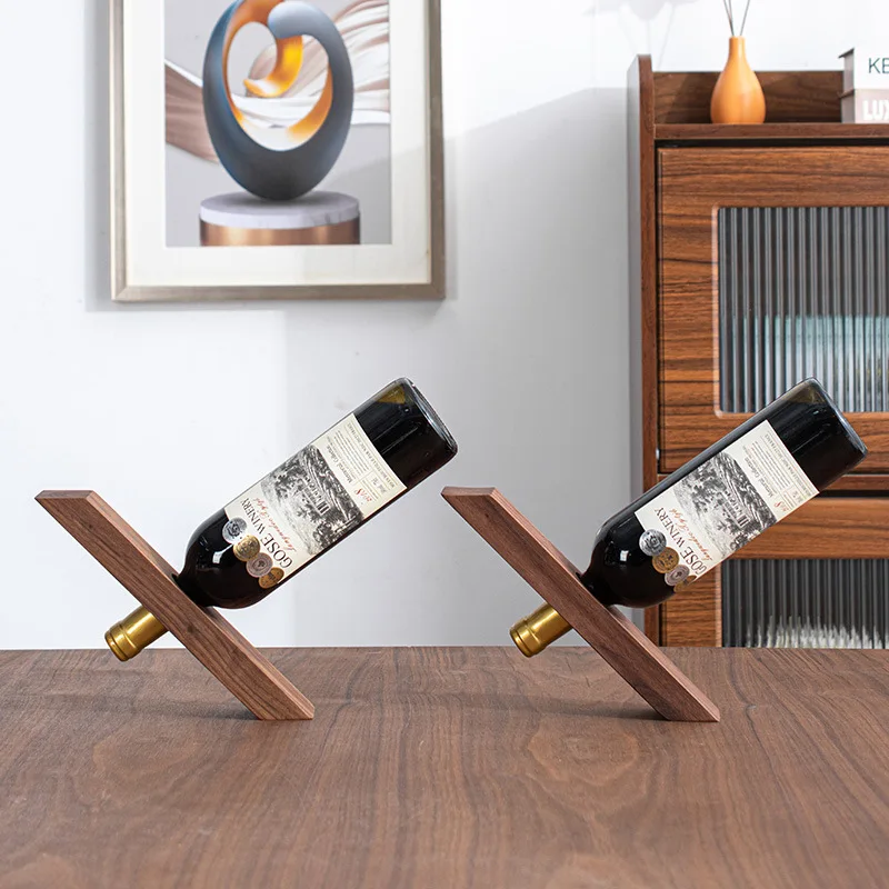 Solid-wood-wine-rack-ornaments-creative-red-wine-rack-slanted-wine ...