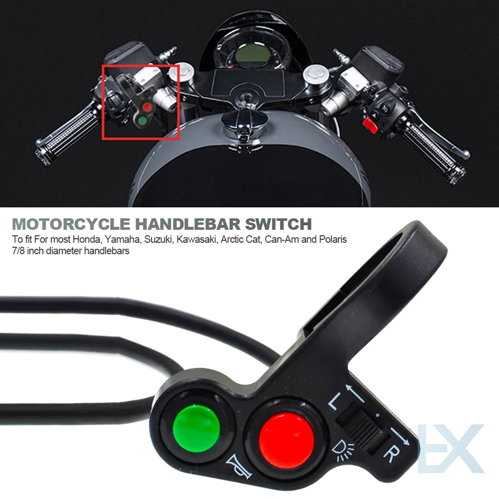 Electric Bike Scooter Horn Turn Signals On/Off Button Light Switch ...