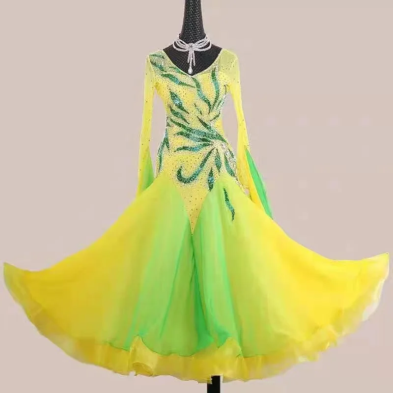 Adult-Ballroom-Competition-Dance-Dresses-New-Design-Waltz-Dance-Skirt ...