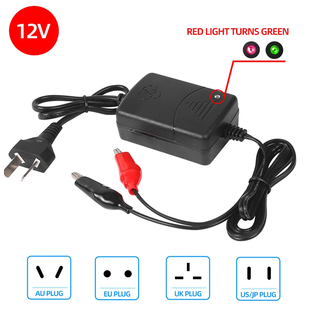 12V 1300mA Smart Battery Charger Rechargeable Sealed Lead Battery ...