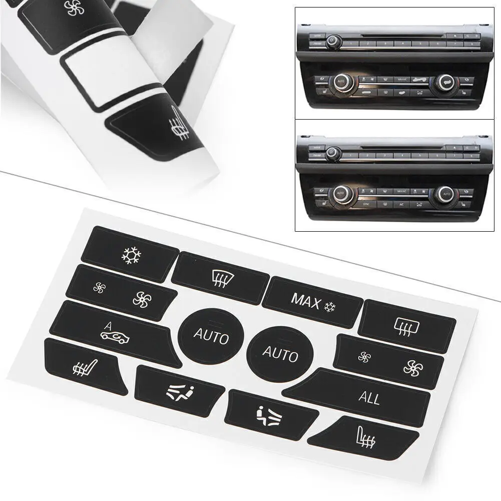 Dash-AC-Climate-Control-Button-Stickers-Decals-Repair-Kit-For-BMW-5 ...
