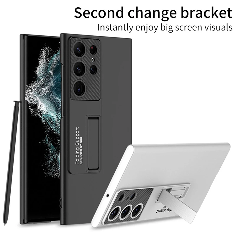 Kickstand-Bracket-Matte-Thin-Case-For-Samsung-Galaxy-S23-S22-Ultra-5G ...