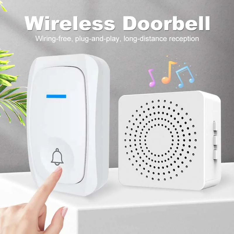 Smart-Home-Wireless-Doorbell-Safety-Protection-38-Ringtones-3-Volume ...