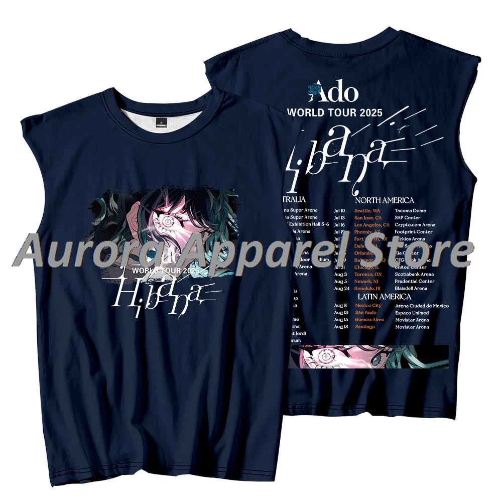 Ado Hibana World Tour 2025 Merch camisetas sin mangas Cosplay mujeres ...