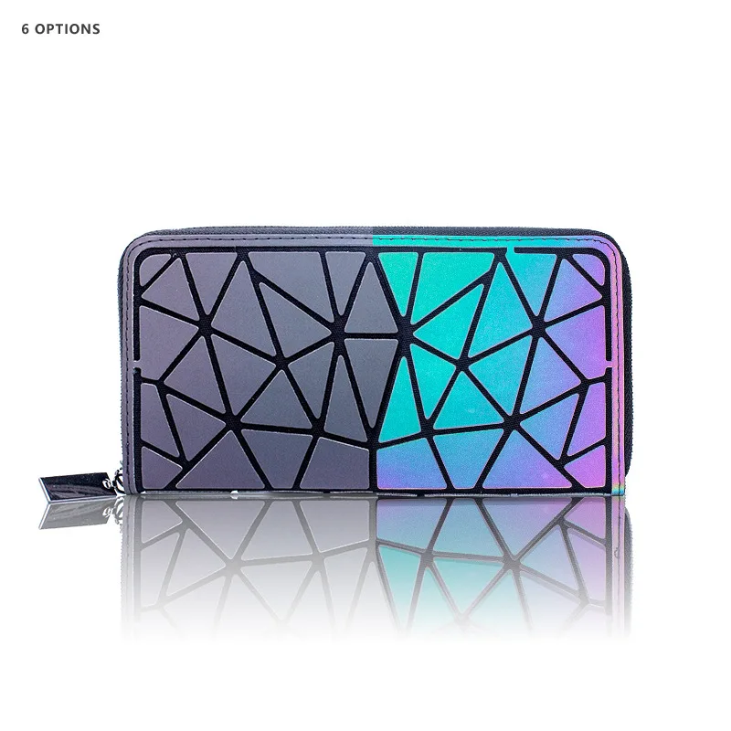 Fashion-Luminous-Wallet-Handbag-Women-Hologram-Clutch-Purse-Geometric ...