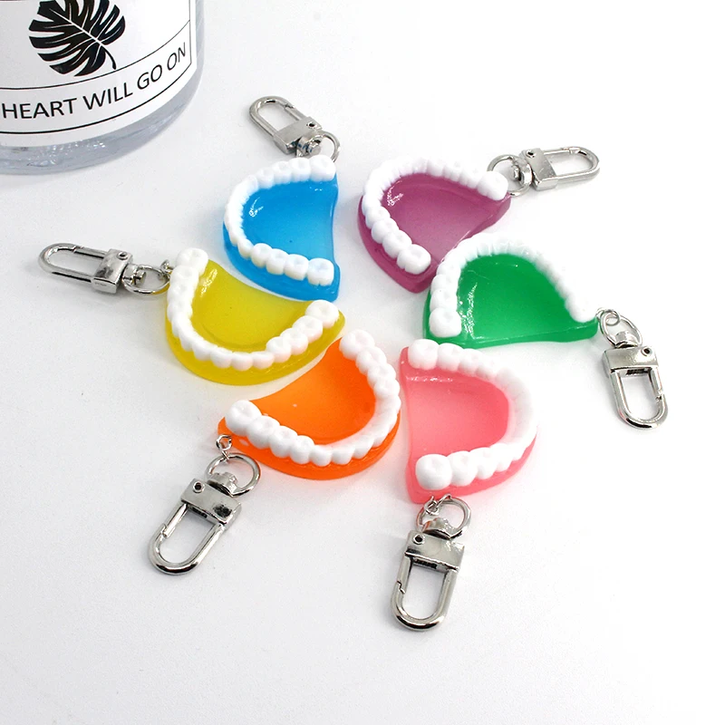 1Pcs-Colored-Creative-Tooth-Charm-Keychain-For-Women-Men-Gift-Funny ...