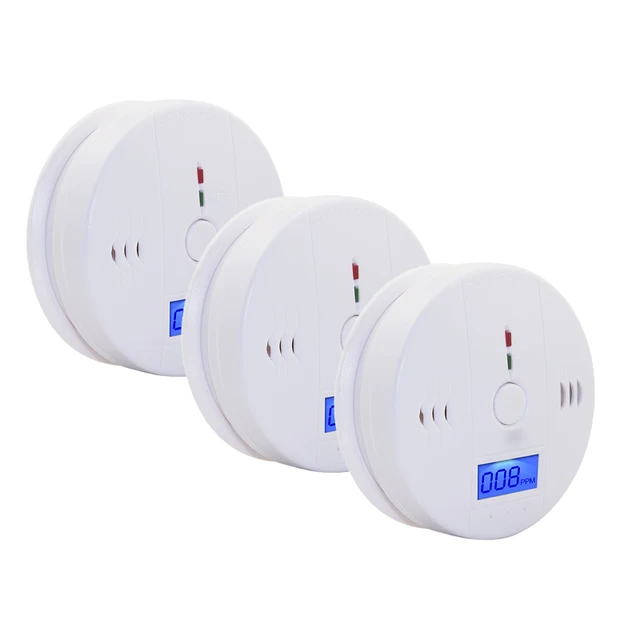 Szén -Monoxid -Detektorok 3 Csomagok Co Monitor Riasztási Érzékelő Led ...
