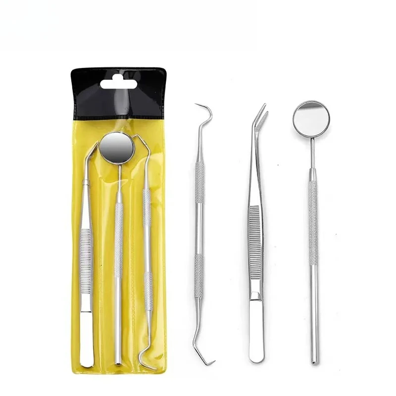 10sets Dental Tool Set Dental Mirrors Oral Scope Tweezers Stainless ...