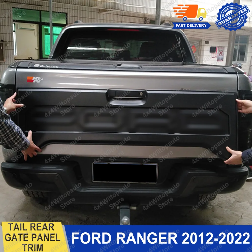 Tail Rear Gate Panel Trim For FORD RANGER T6 T7 T8 2012-2022 ABS Matte ...