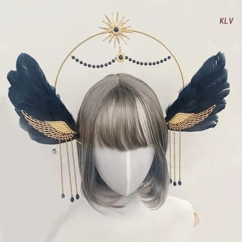 Tiara-Crown-Headband-for-Women-Virgin-Mary-Angel-Wing-Headband-Goddess ...