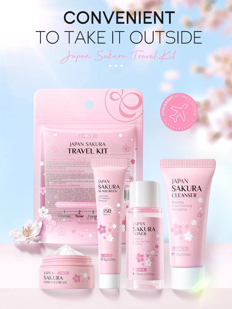 LAIKOU-Sakura-limpiador-Facial-crema-Facial-t-ner-protector-solar-hidratante-antienvejecimiento ...