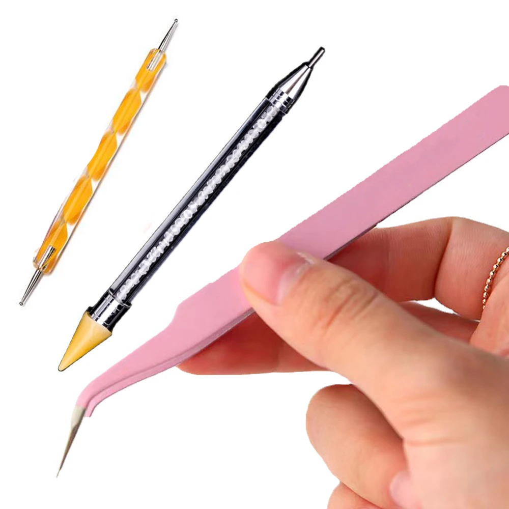 Professional Diamond Painting Tool Double Head Point Drill Pen Tweezers ...