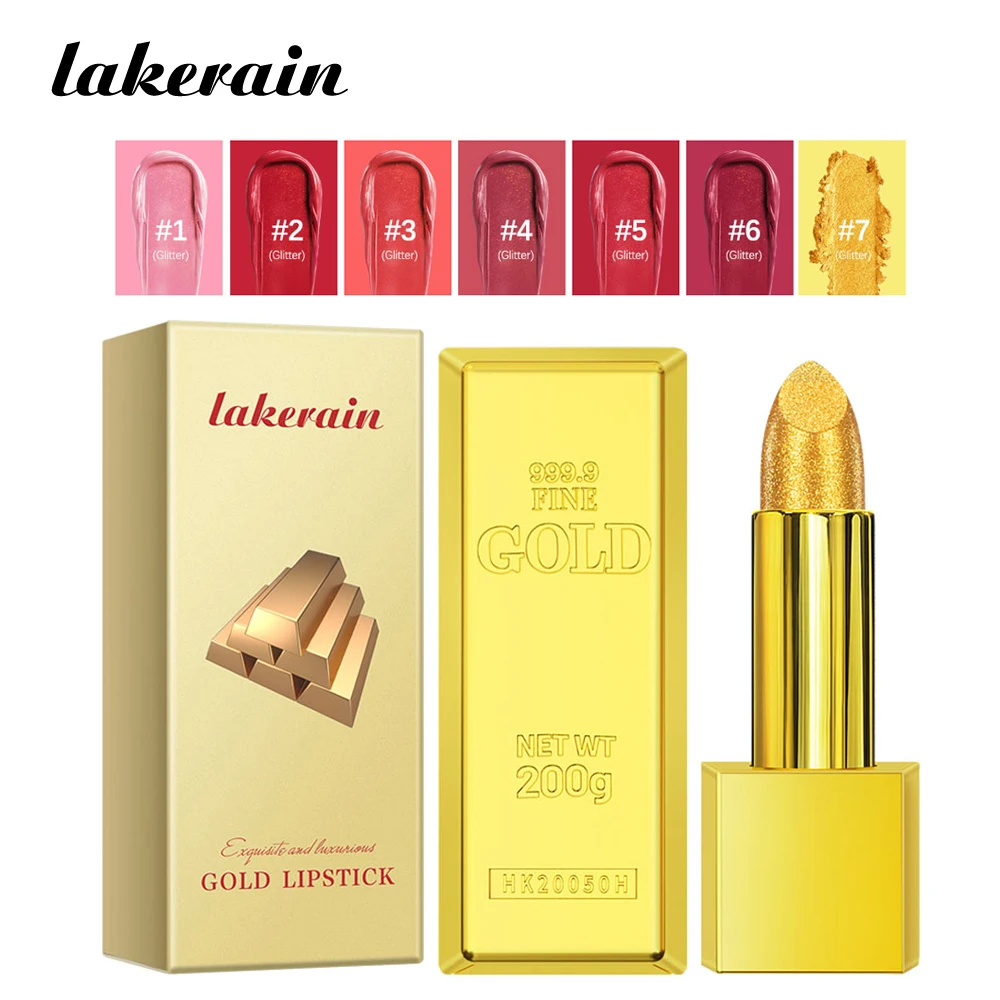 Pintalabios-con-purpurina-l-piz-labial-dorado-hidratante-de-larga ...