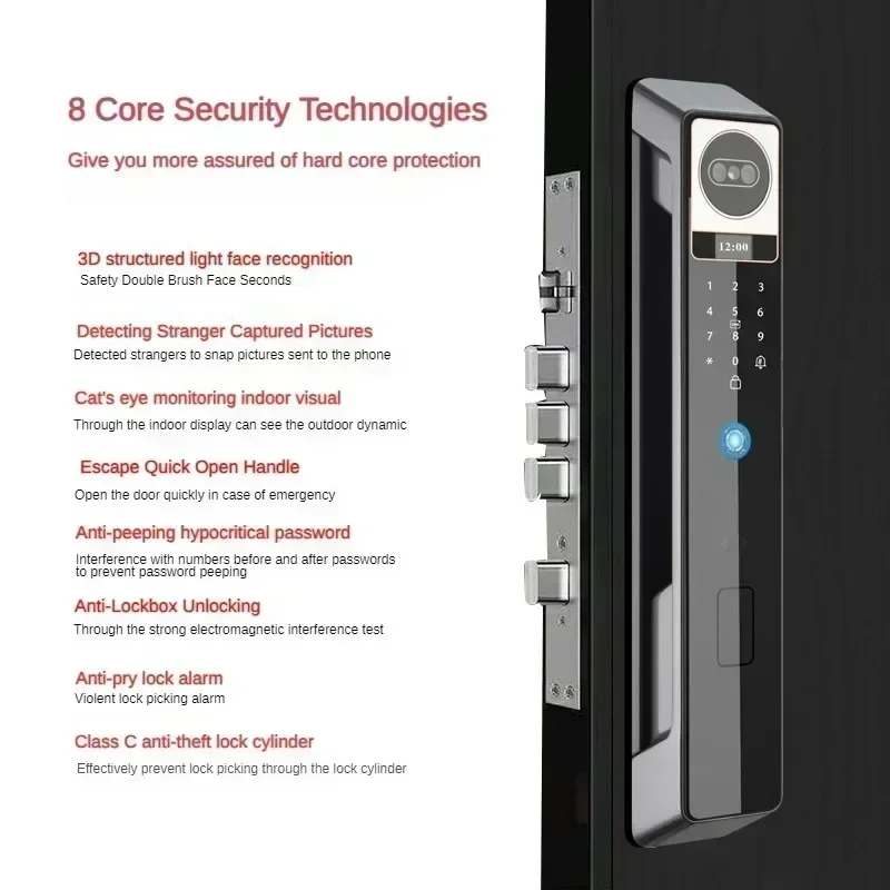 3D-Face-Smart-lock-with-Camera-3D-Facial-Recognition-Electronic-Door ...