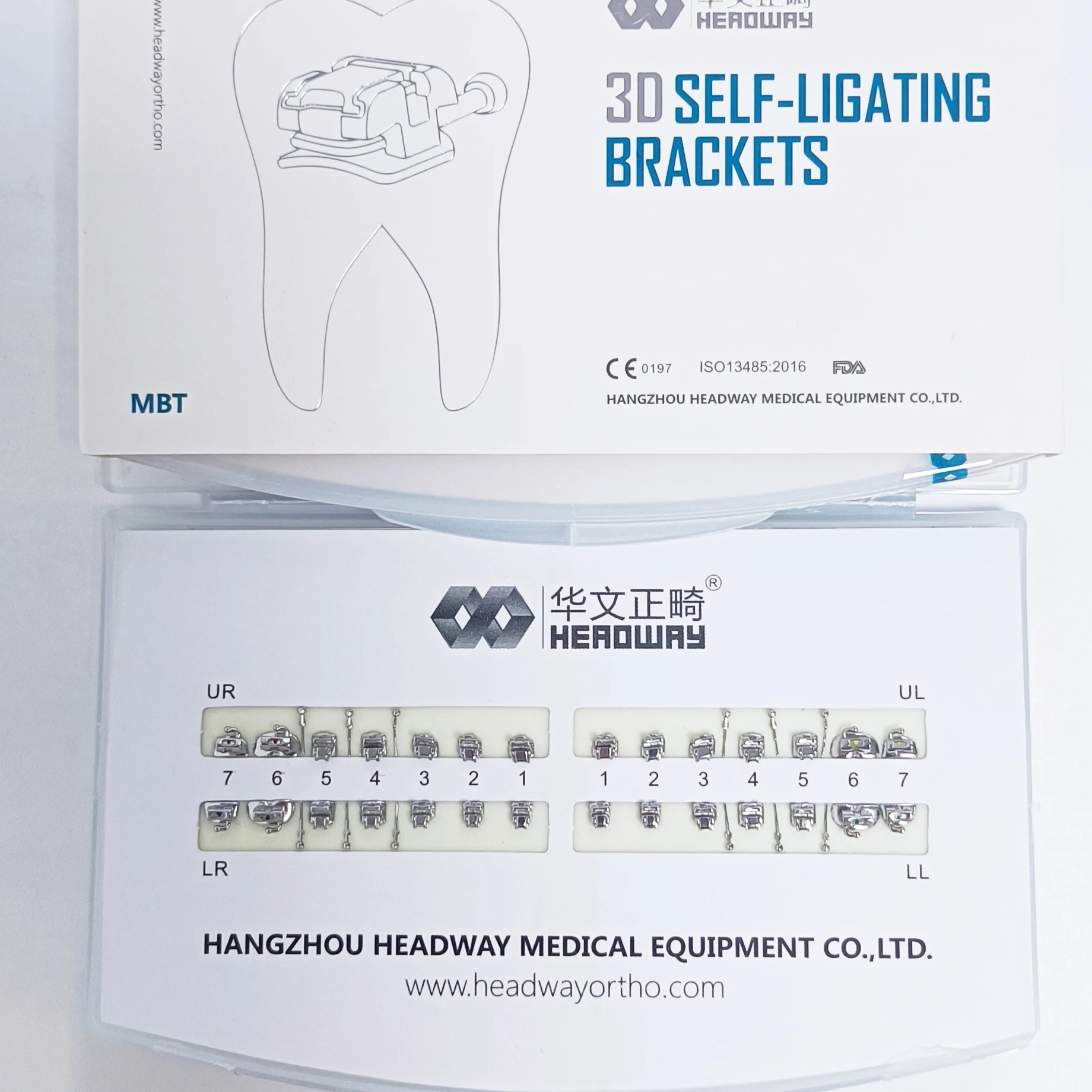 Dental Orthodontic Metal Self-Ligating Brackets MBT Roth 345Hook 3D ...