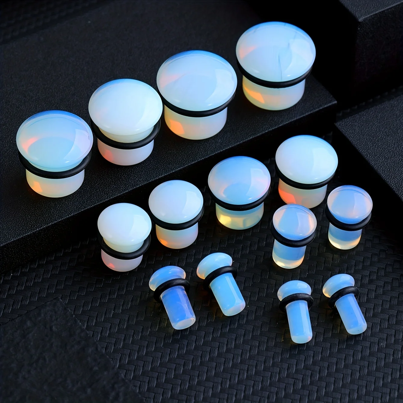 1-Pair-6mm-16mm-Simple-Synthetic-Opal-Ear-Gauges-For-Men-Women-Unisex ...