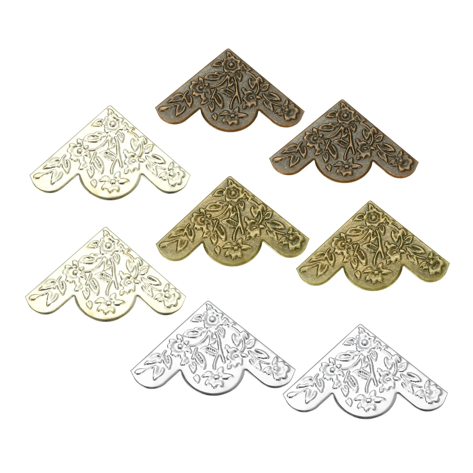 4 pcs Books Corner Bracket Decor Album Menus Scrapbook Folders Box ...