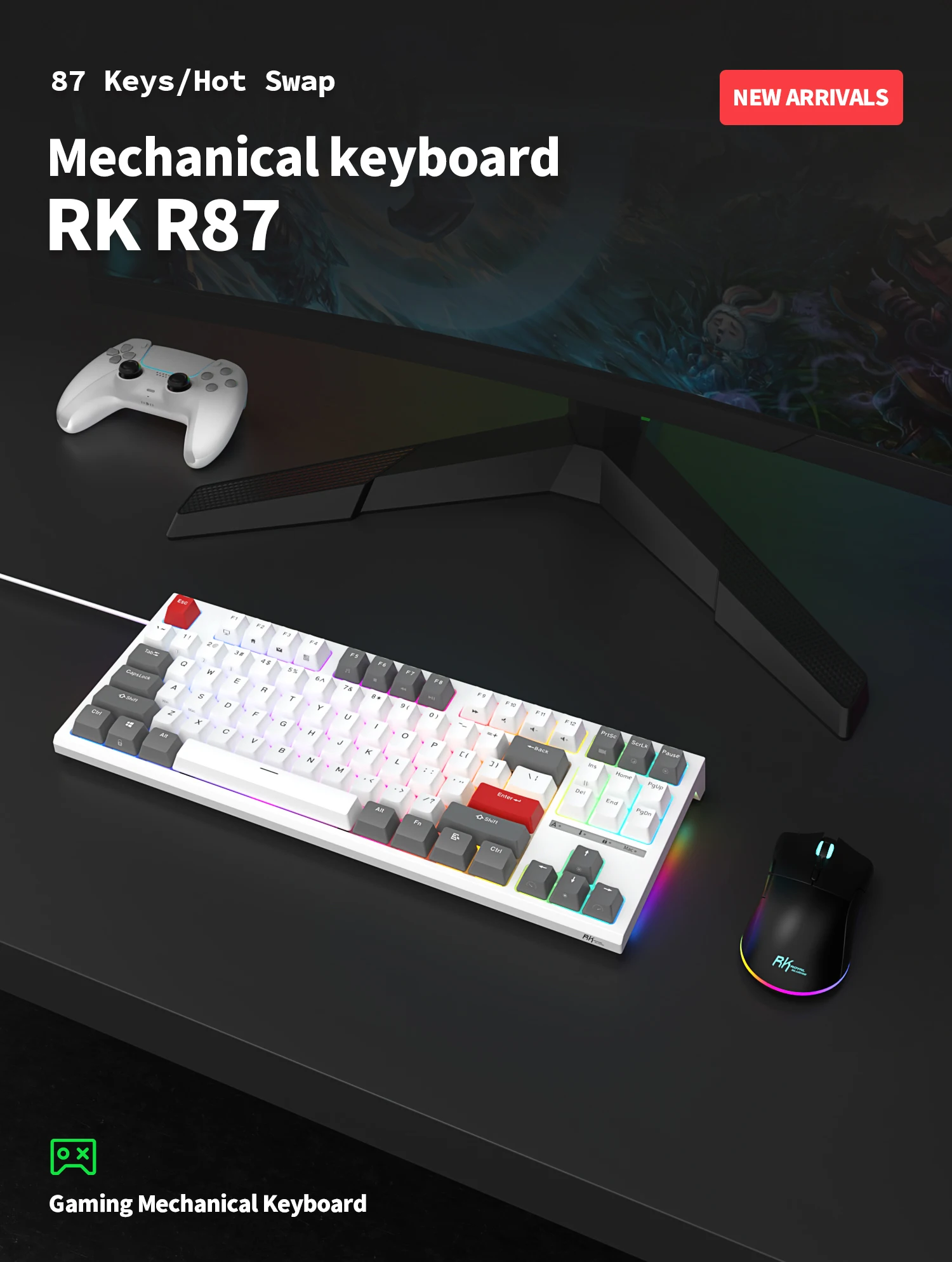 RK R87 - Bàn phím cơ RK R87 (Led RGB, Hotswap)