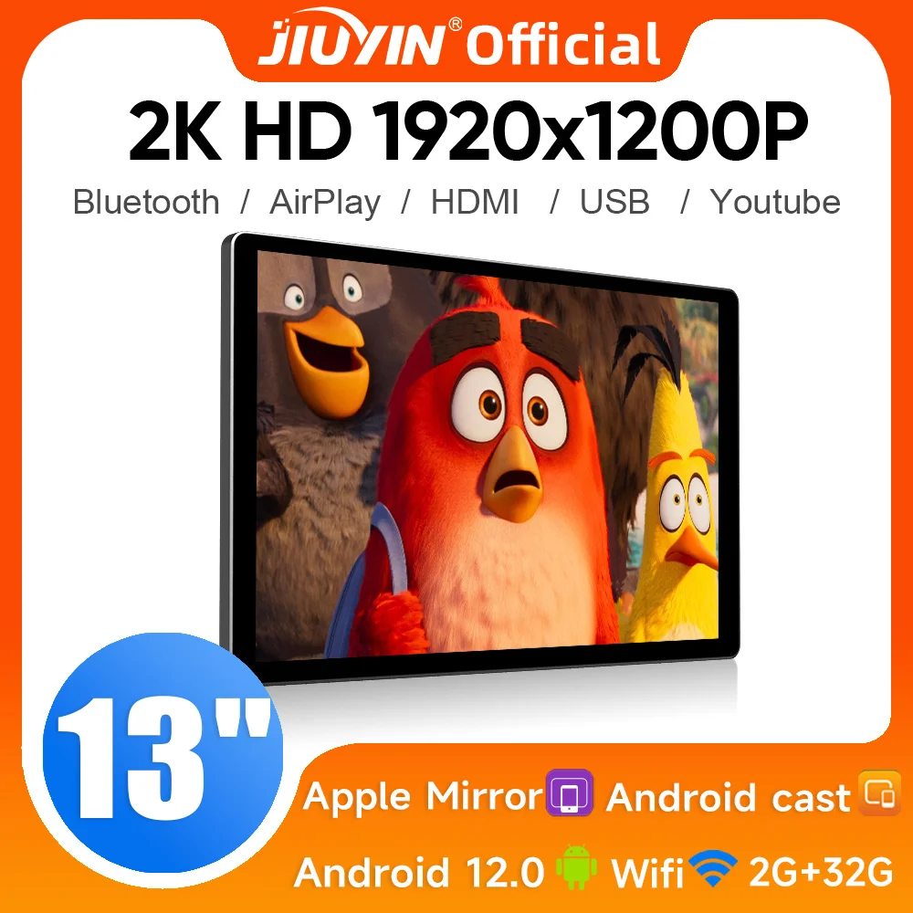 13-Headrest-Monitor-Android-12-Car-Display-IPS-2K-HD-For-Car-Rear-Seat ...