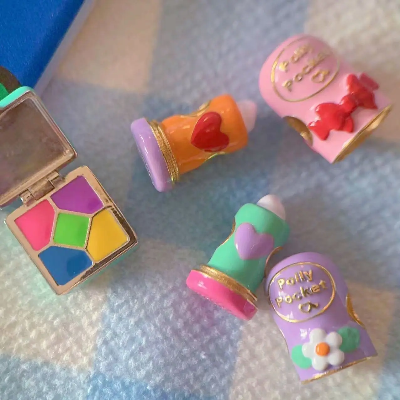 925-Sterling-Silver-Openable-Lip-Stick-Polly-Pocket-Charm-Bead-For ...