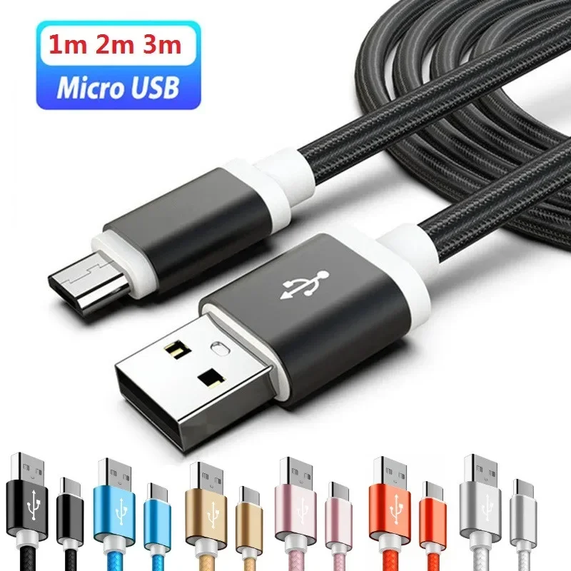 5PCs-Fast-Charging-Metal-Alloy-Fabric-Micro-5PIn-Braided-USb-Cable-1M ...